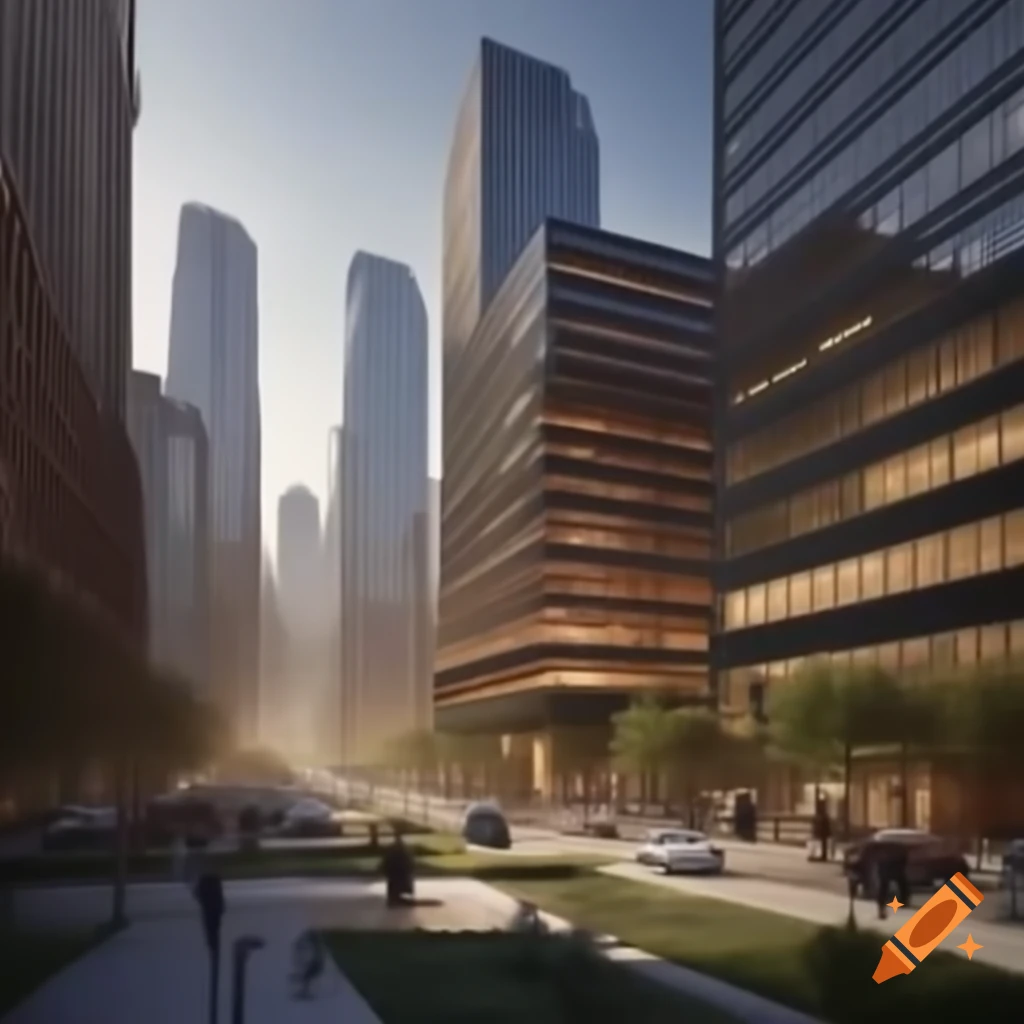 Futuristic cityscape envisioned in the year 3000 on Craiyon