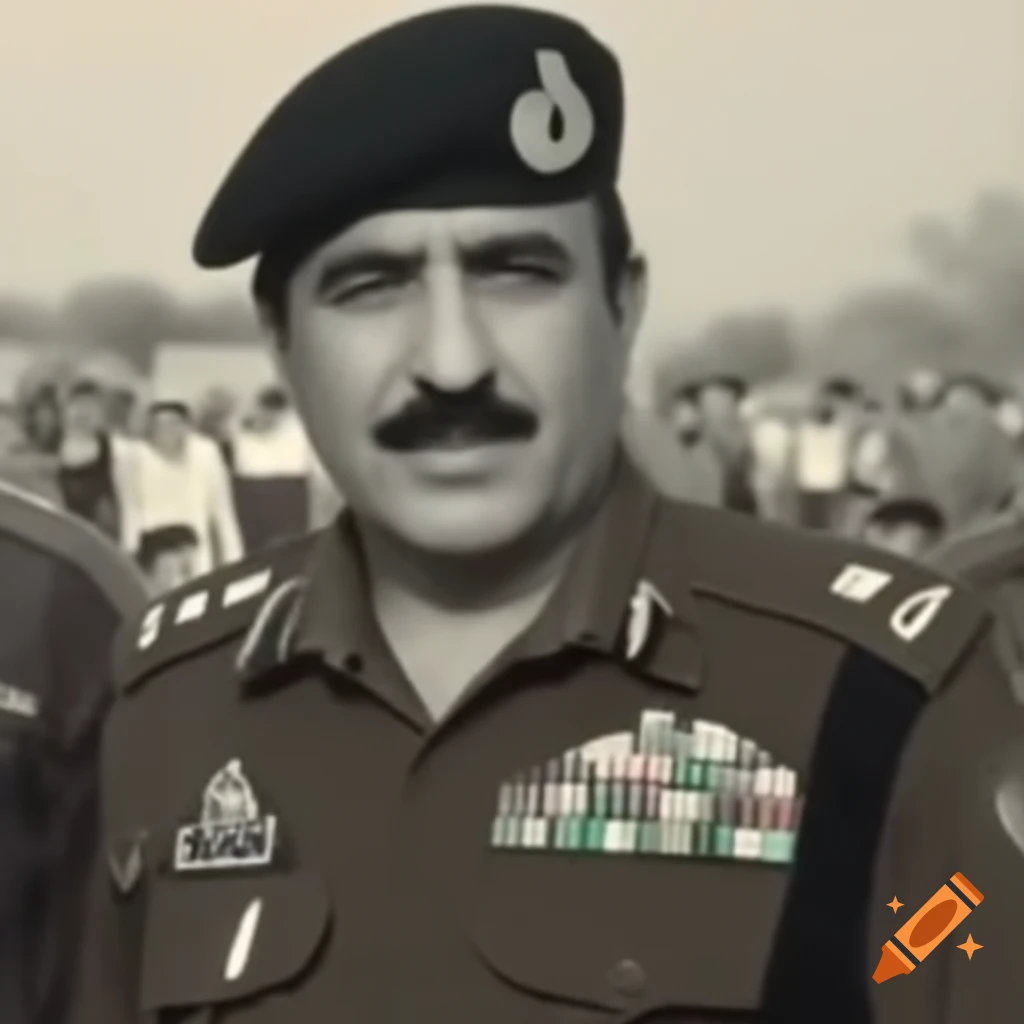 Black and white vintage photo of Pakistani army general retirement ...