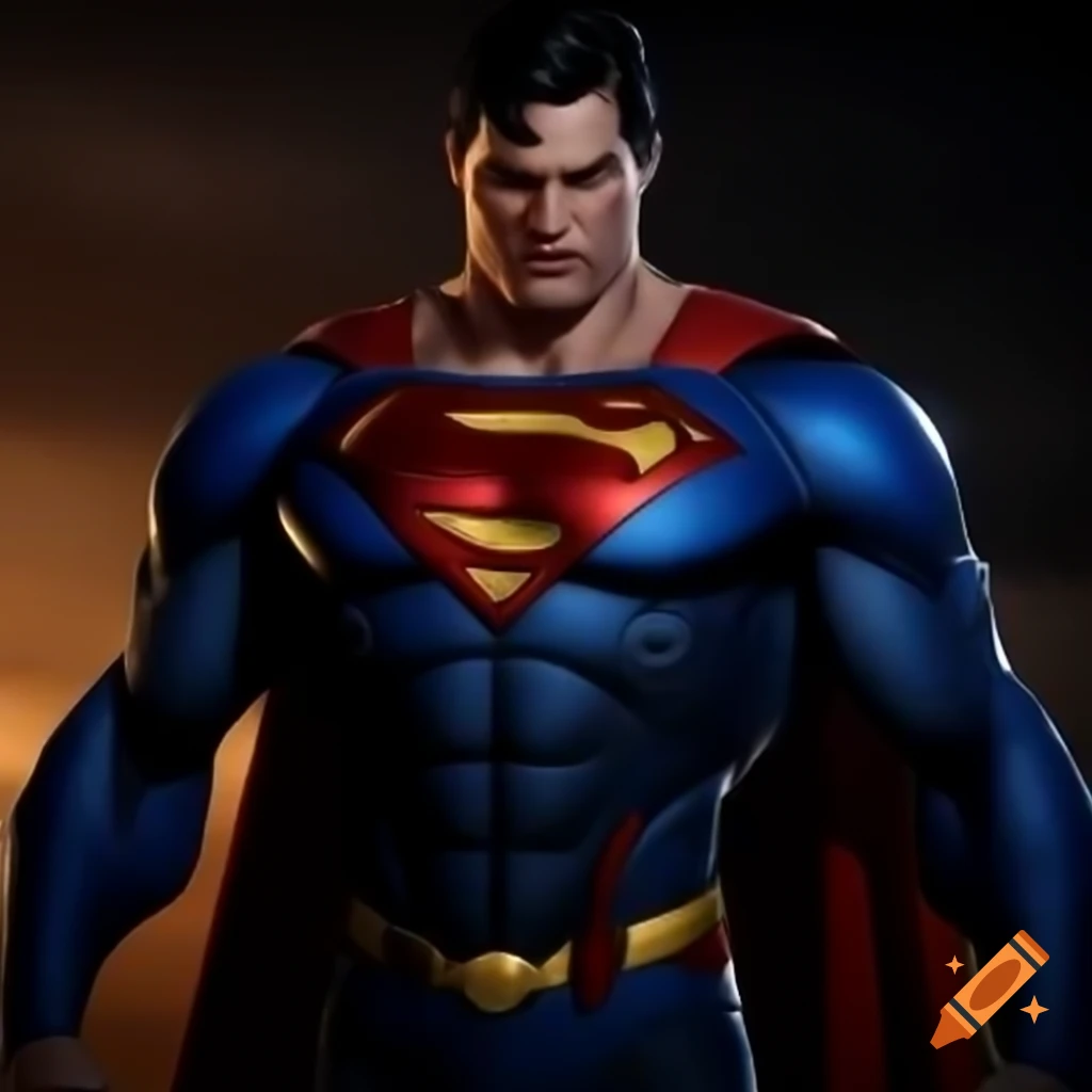 Injustice-style superhero graphics showcasing Superman on Craiyon