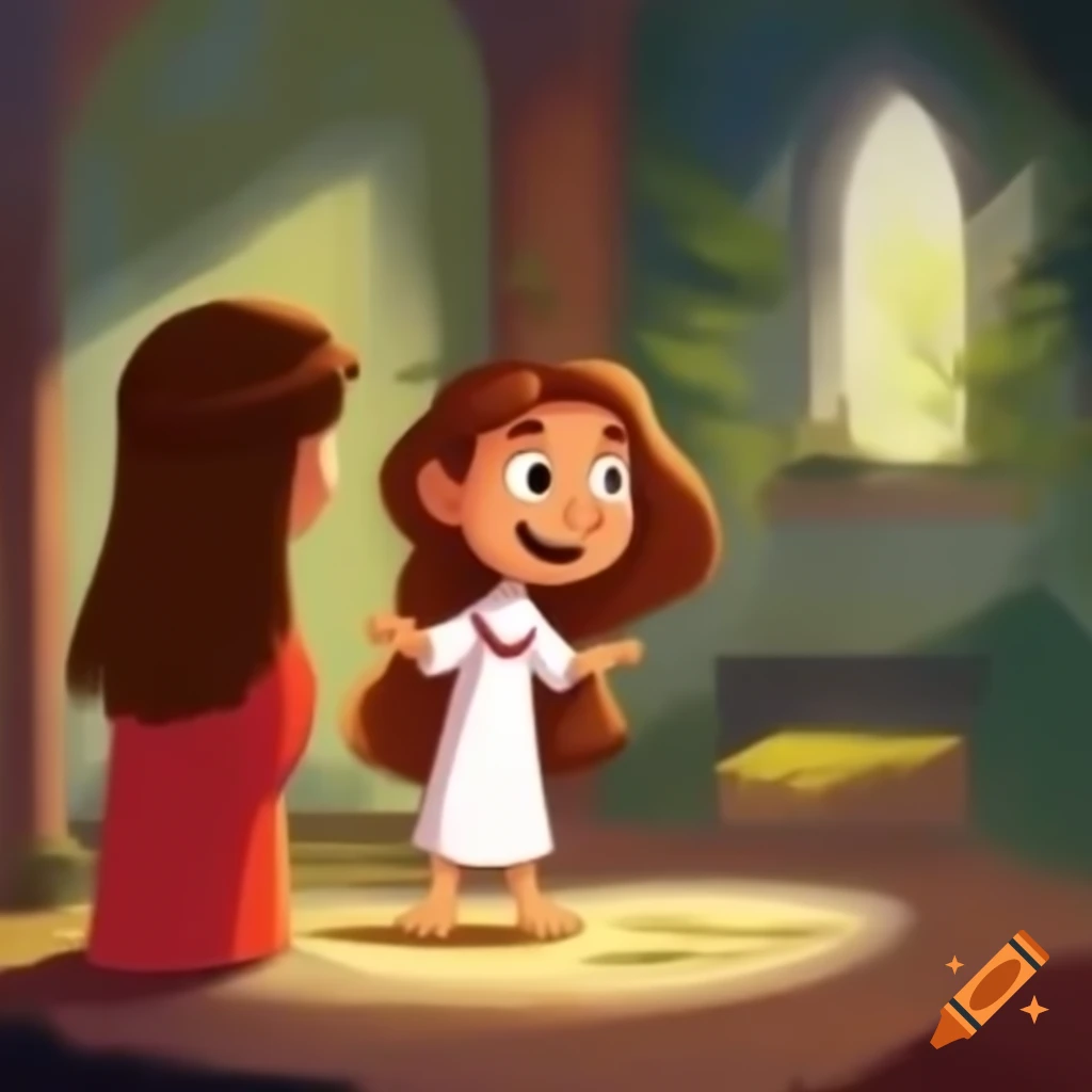 Mary Magdalene preaching to women about Jesus' resurrection in cartoon ...