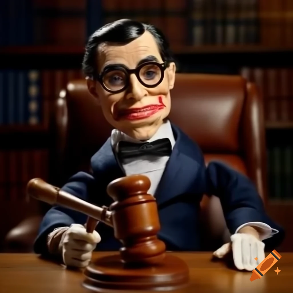 Mike Johnson depicted as ventriloquist doll with gavel in Congress ...
