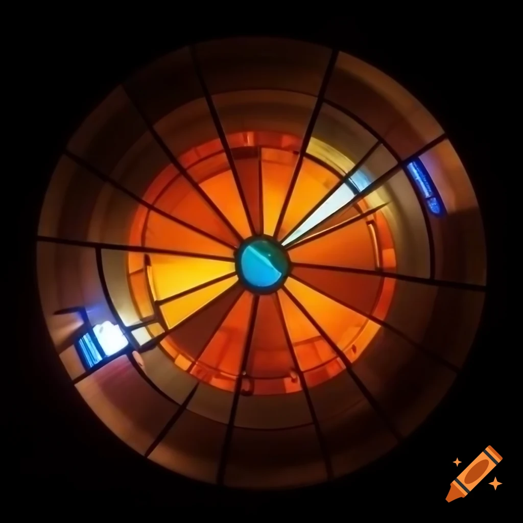 Stained glass window depicting Mars on Craiyon