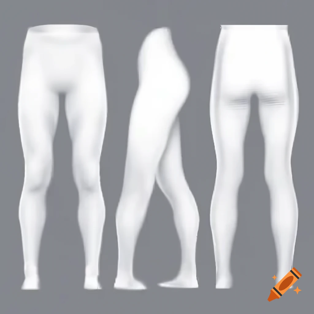 Professional wrestling long tights template with front, side, and back ...