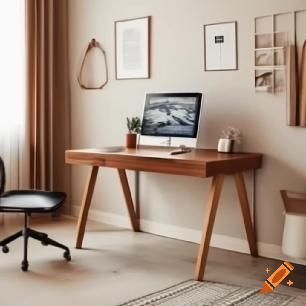Clear workspace image with spacious and tidy wooden or anti-static ...