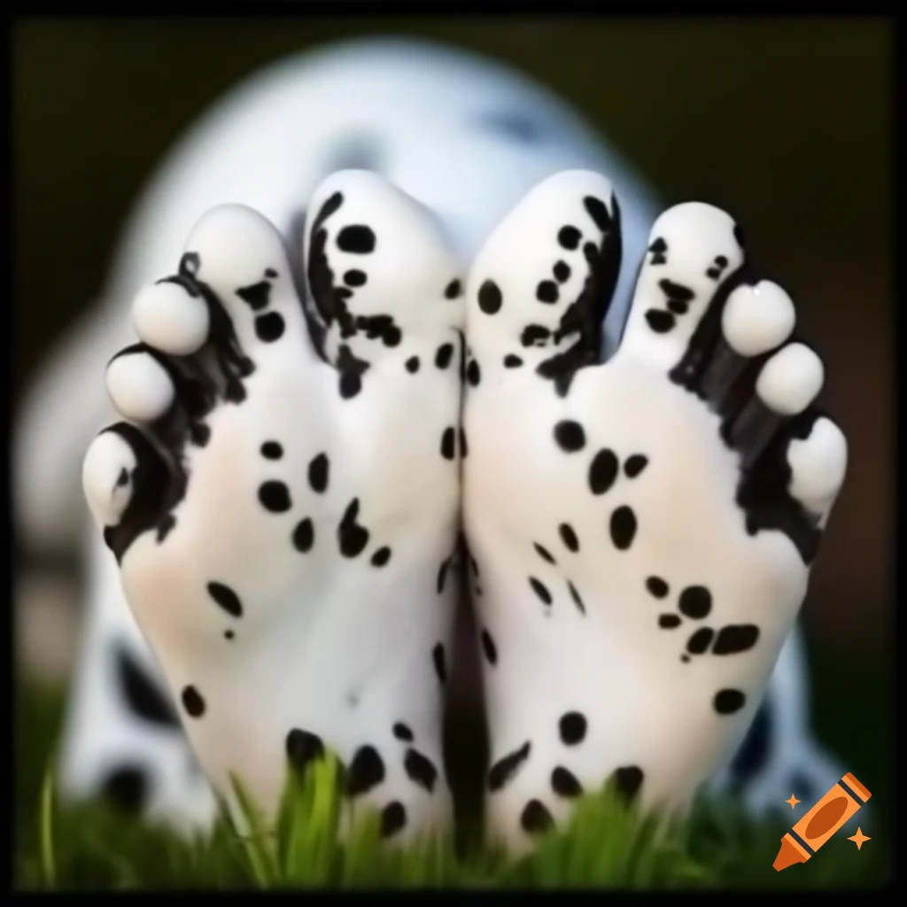 Close-up of Dalmatian dog's spotted paws, featuring Marshall from Paw ...