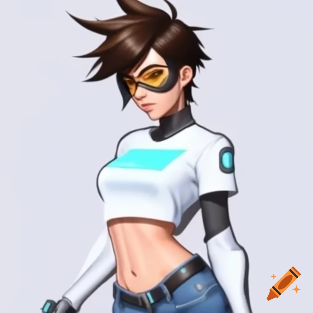 Tracer from Overwatch in casual wear without chronal accelerator on Craiyon