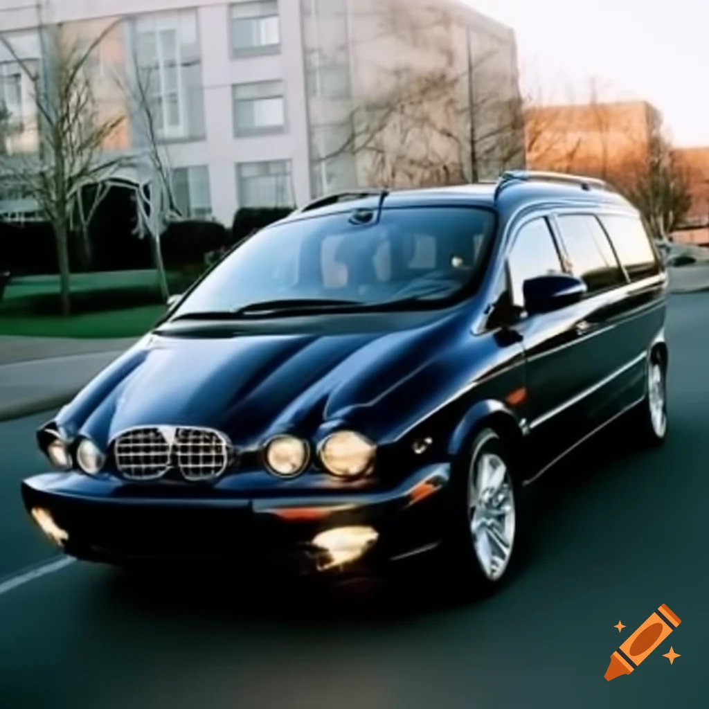 1998 black Jaguar minivan exterior view on Craiyon