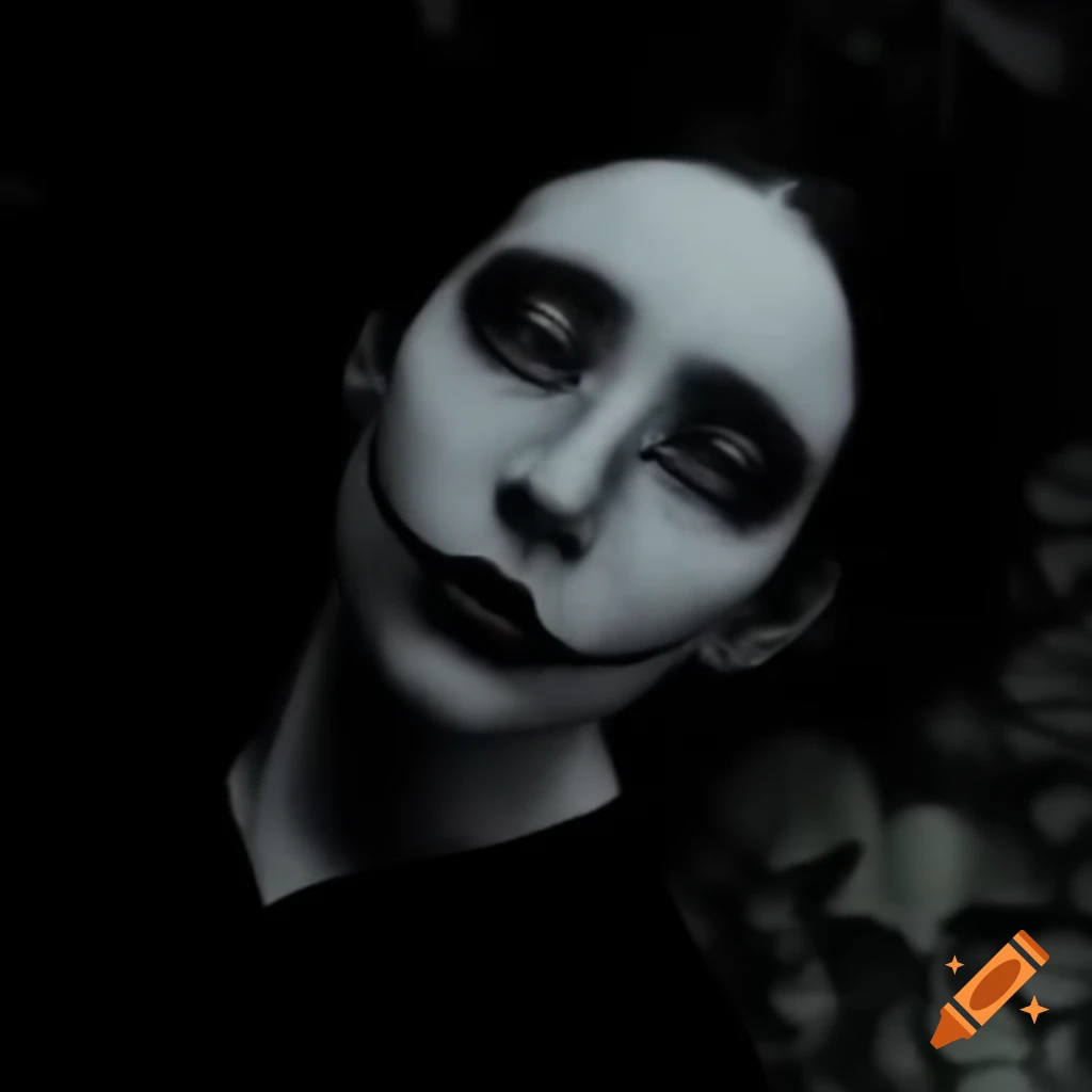 Mysterious person in grayscale clothing with greenscreen background on Craiyon