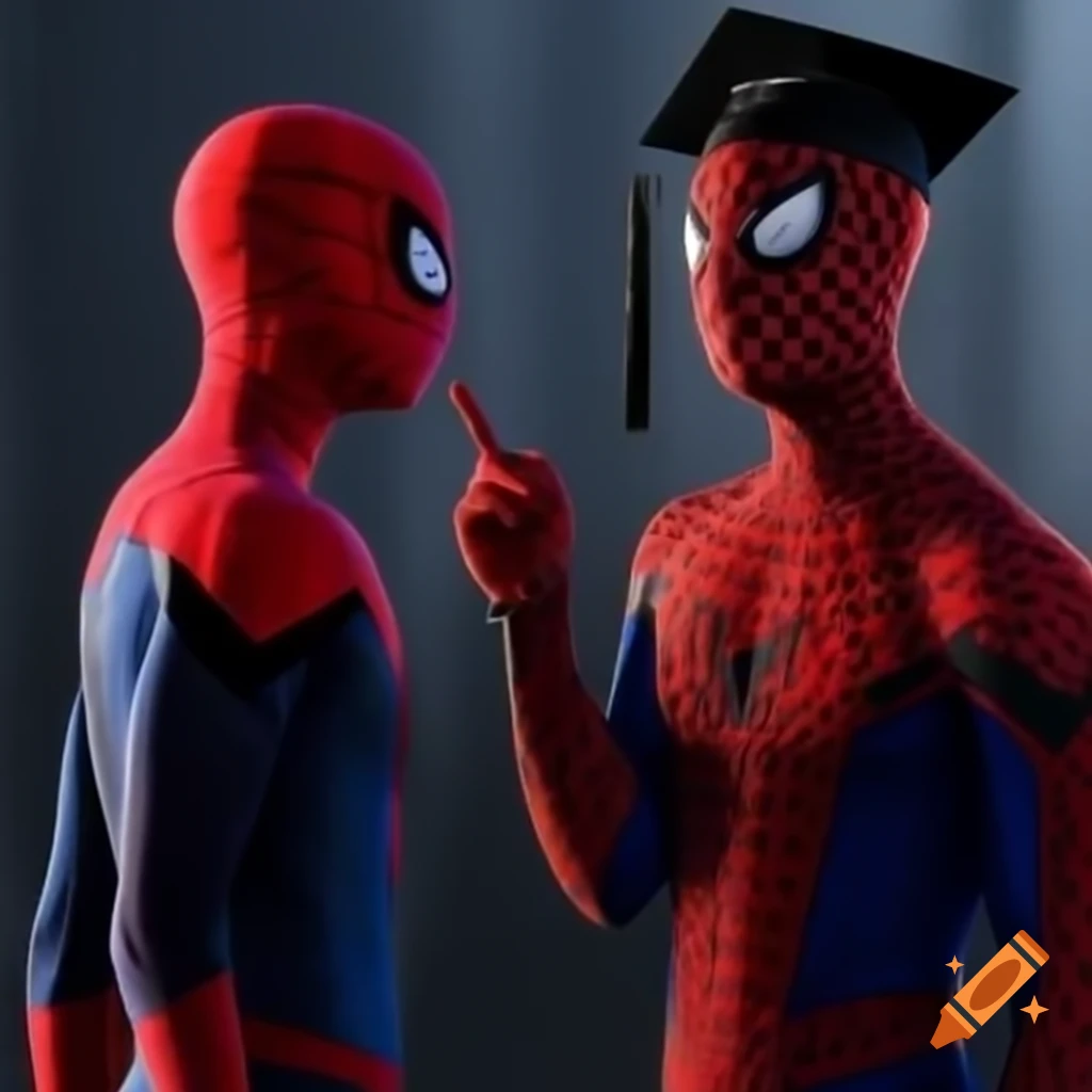 Spider-Man meme with two Spider-Mans pointing at each other, one in ...
