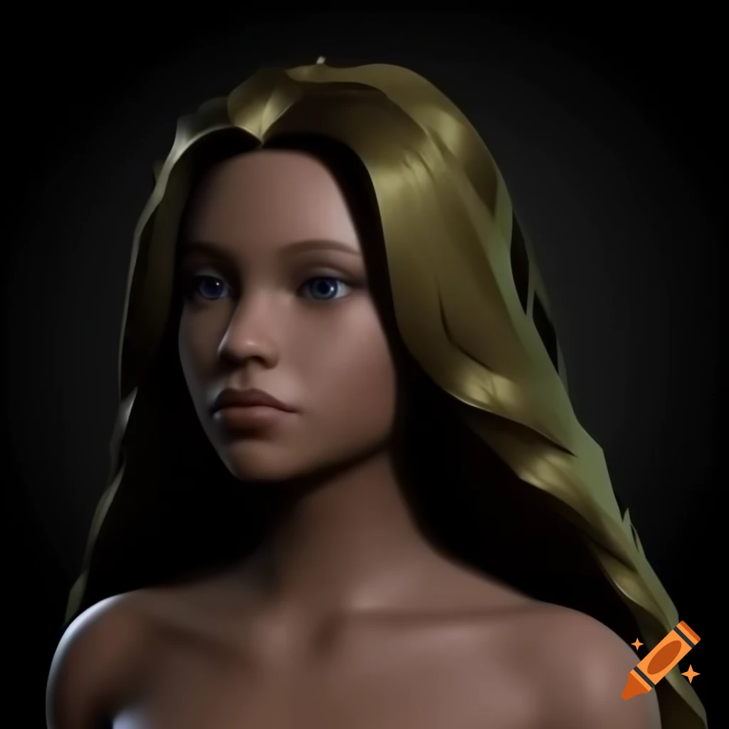 Saint Tamar, Empress of Georgia, rendered in high-quality 3D with accurate textures on Craiyon