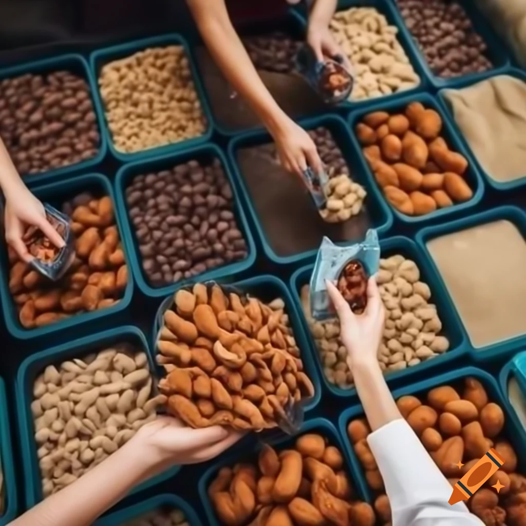 Bulk bins for scooping nuts, grains, and dried fruits into reusable ...