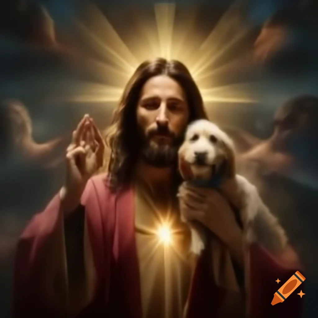 Thumbnail depicting Jesus saving a dog from drowning on Craiyon