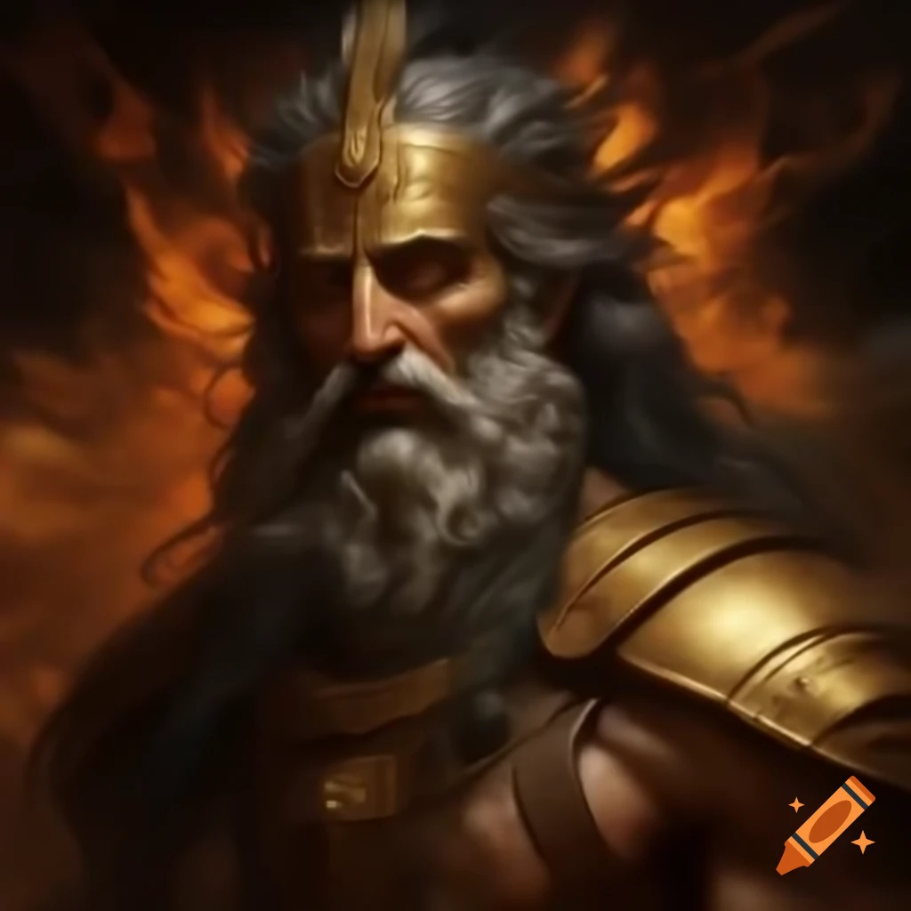 Representation of the Greek god Cronus, symbolizing time and ...