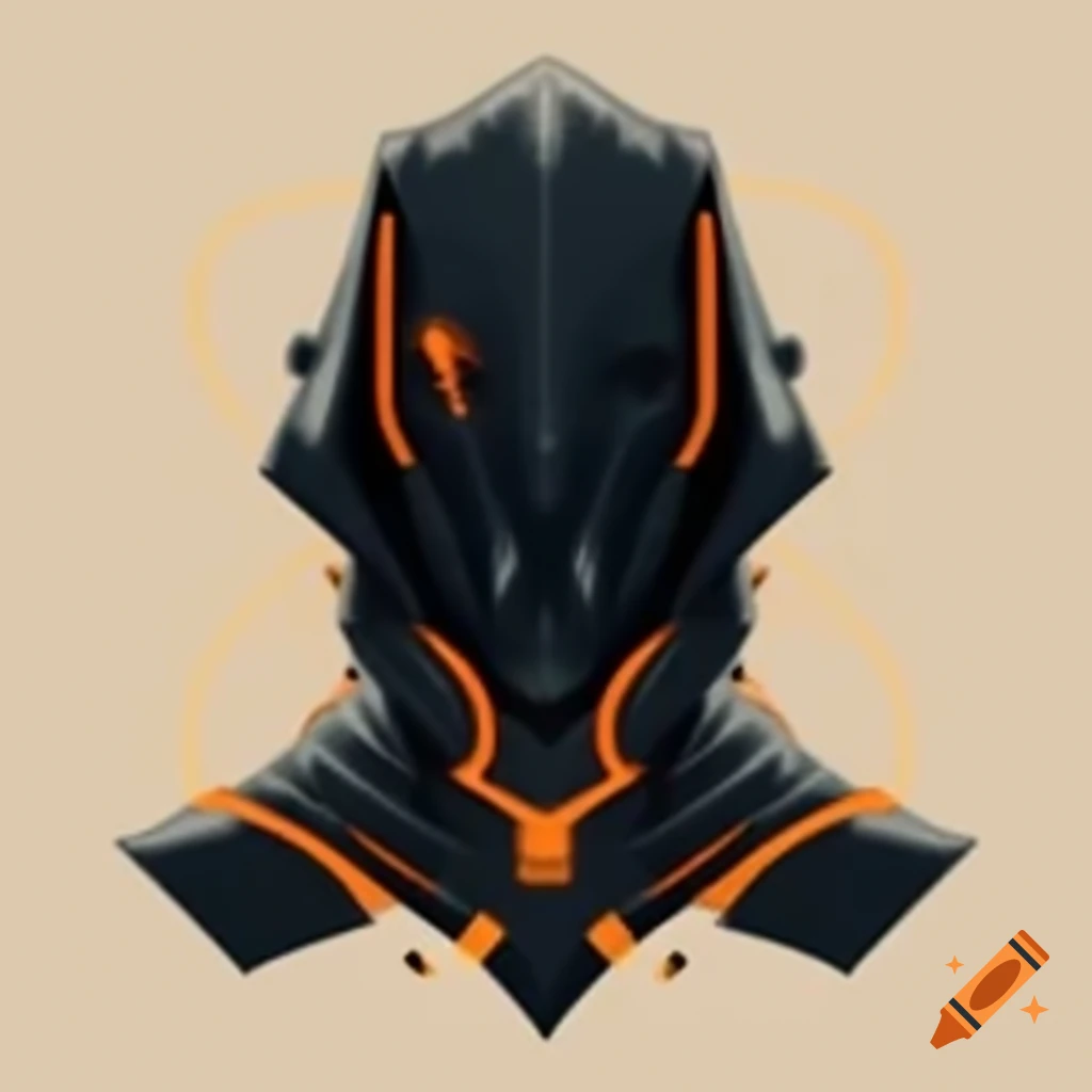 Concept art of marauding warrior in black leather armor with circuitry ...