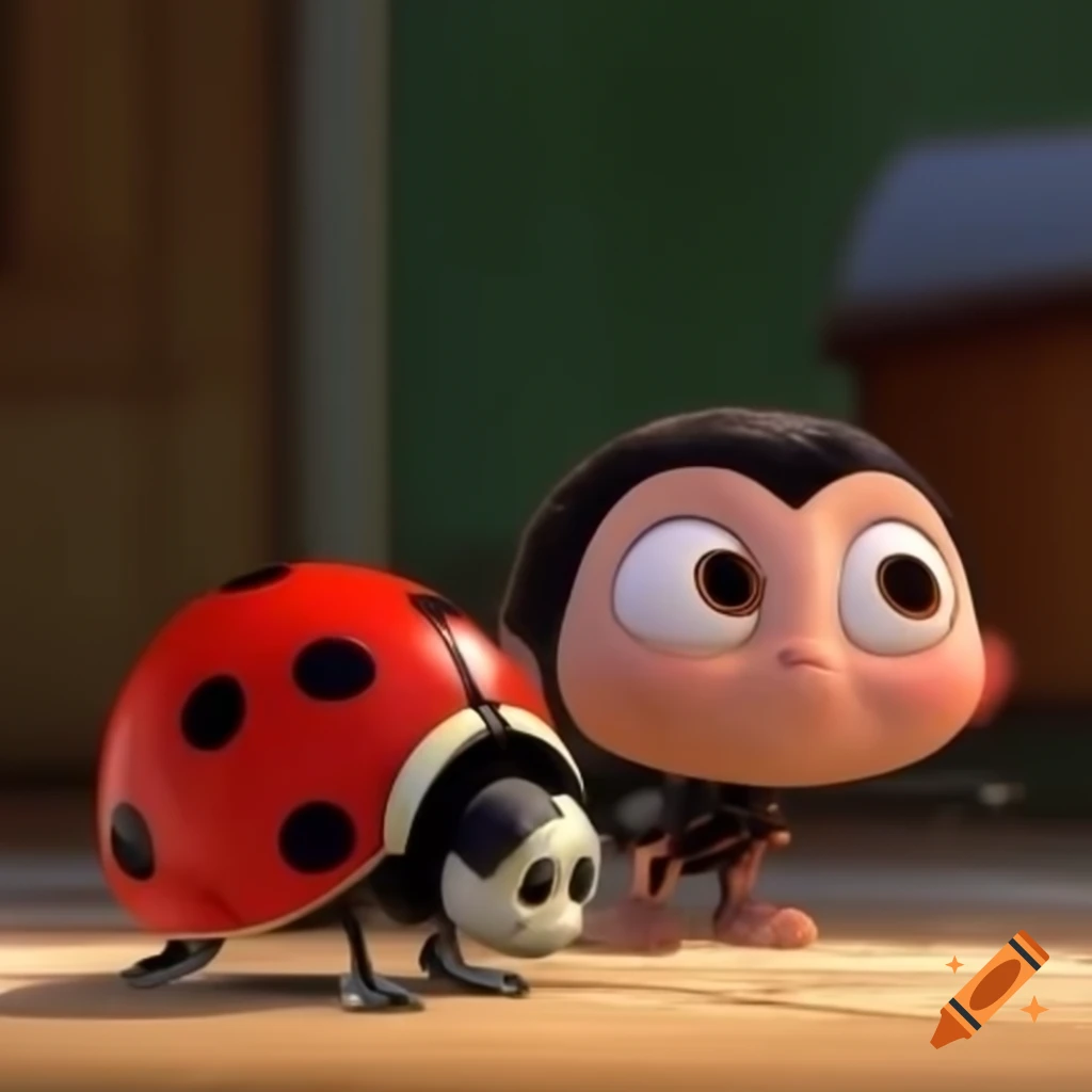 Lulu the Ladybug fluttering next to Benny with a worried expression on ...
