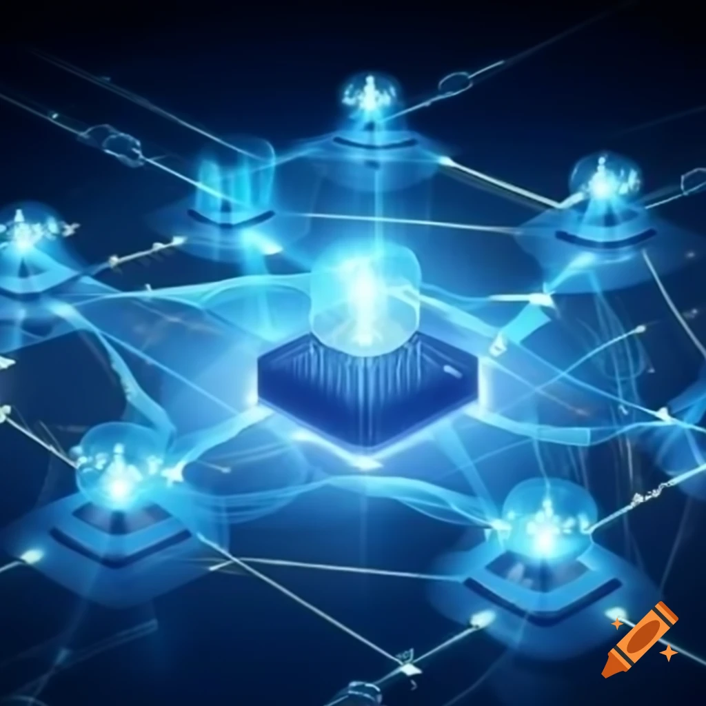 Stylized neural network illustration representing deep learning concept ...