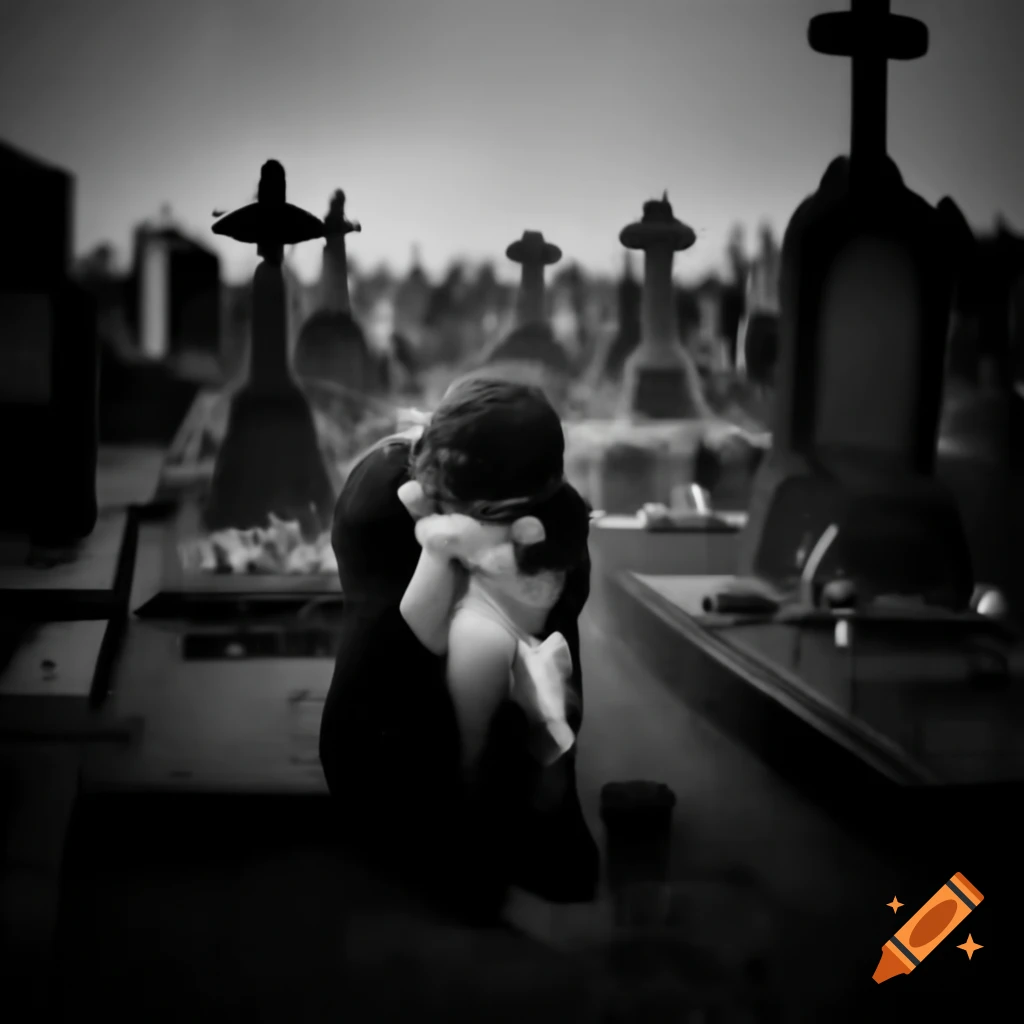 Black and white photo depicting loss of a loved one due to illness in ...