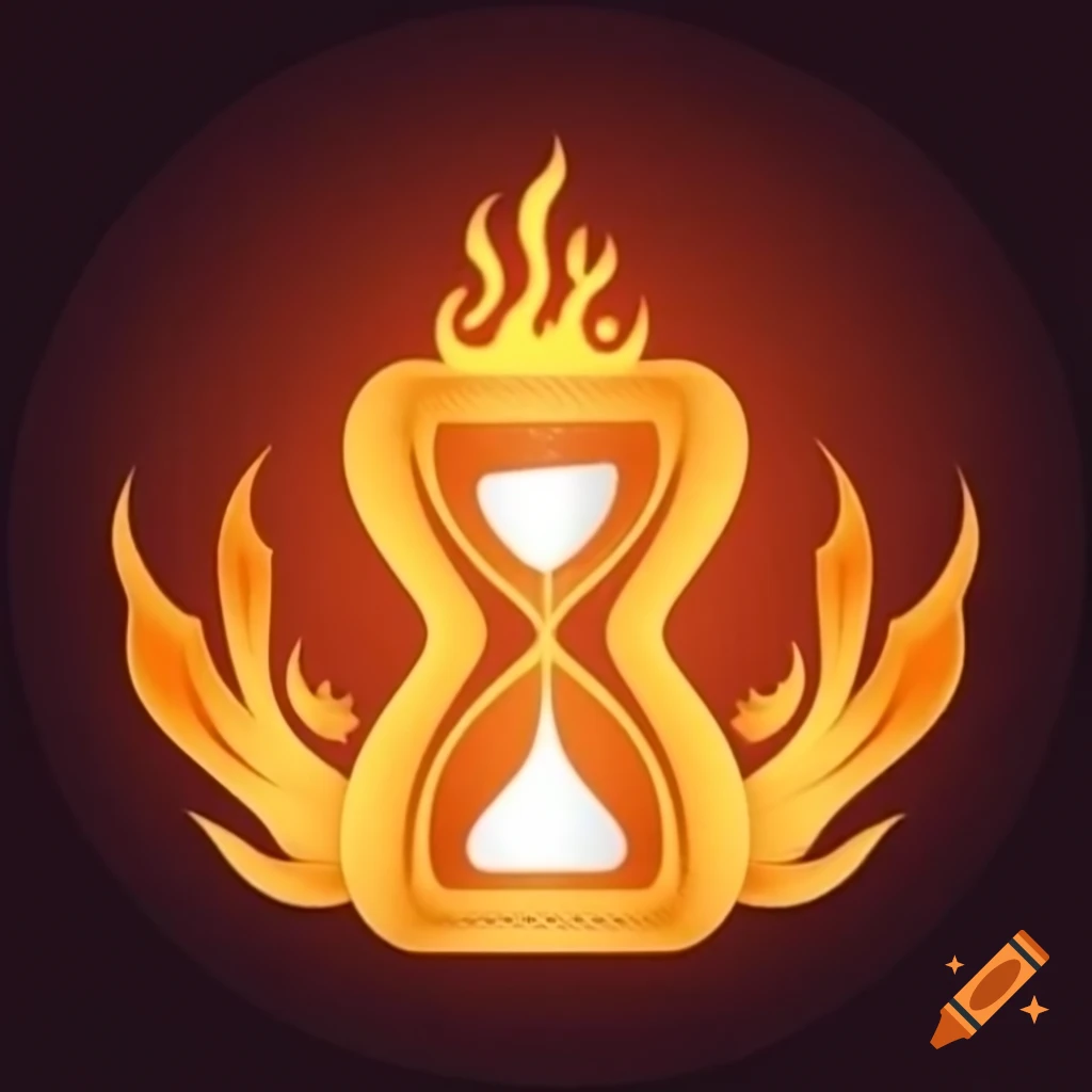 Inverted flame within hourglass shape representing divine corruption ...