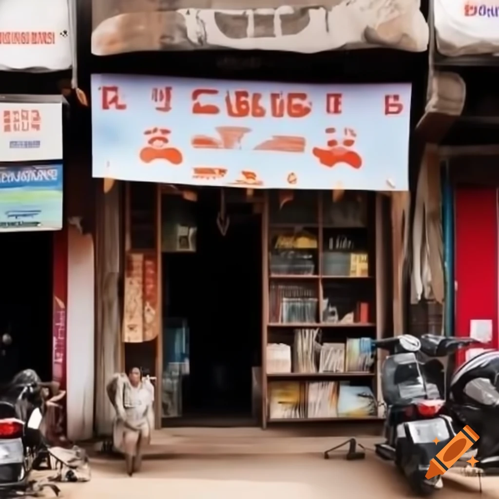 Typical Indian shop front with Reliable Properties banner and contact ...
