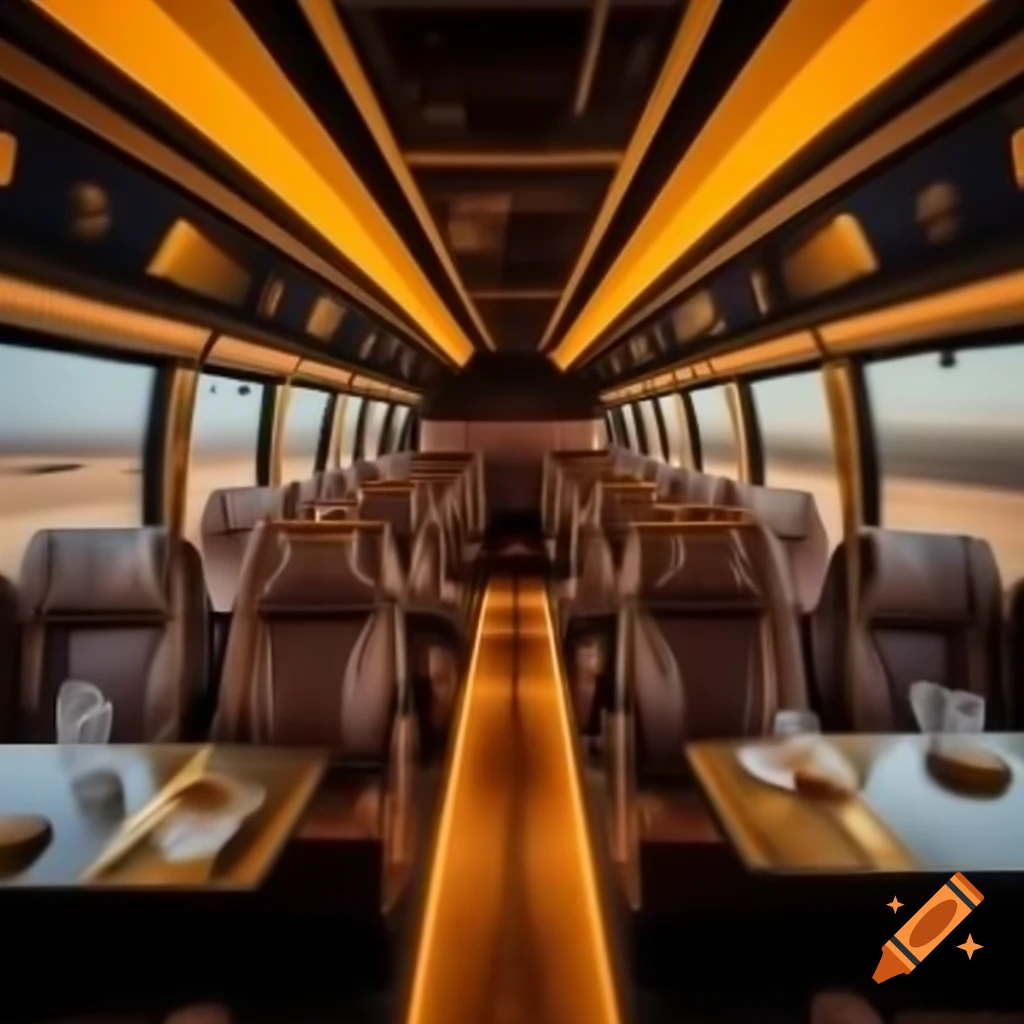 Luxurious double-decker food tour bus in AlUla, Saudi Arabia with ...