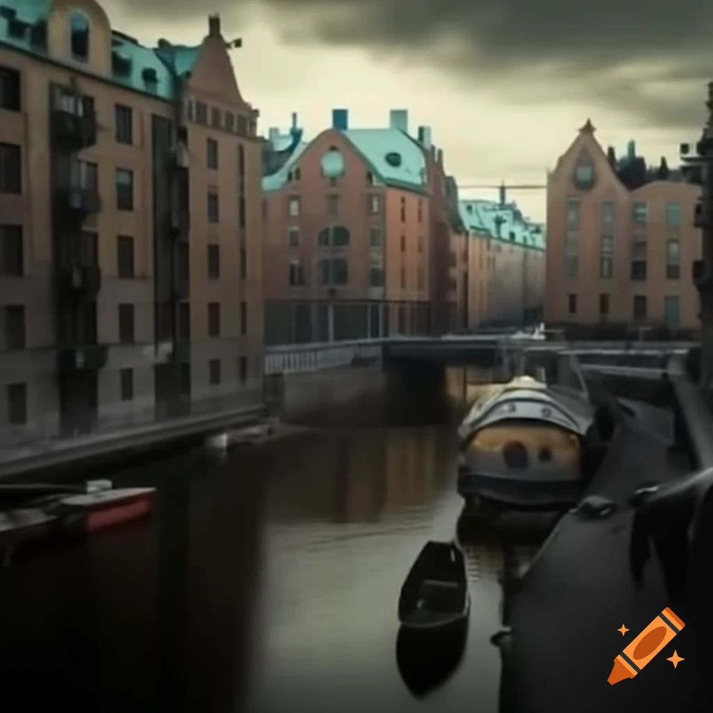 Stockholm, Sweden depicted in a zombie apocalypse scenario on Craiyon