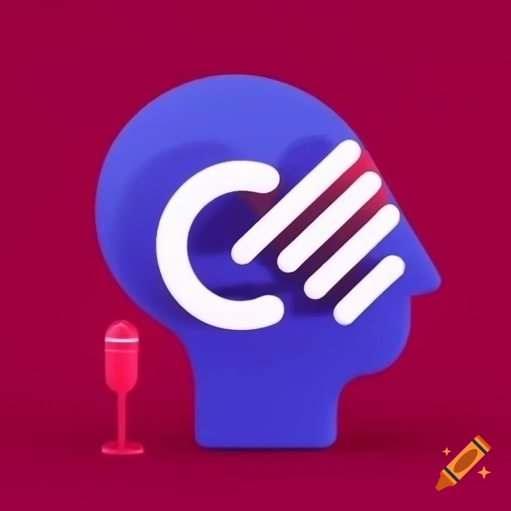 Unique logo featuring a brain and microphone for @HiddenLogic on Craiyon