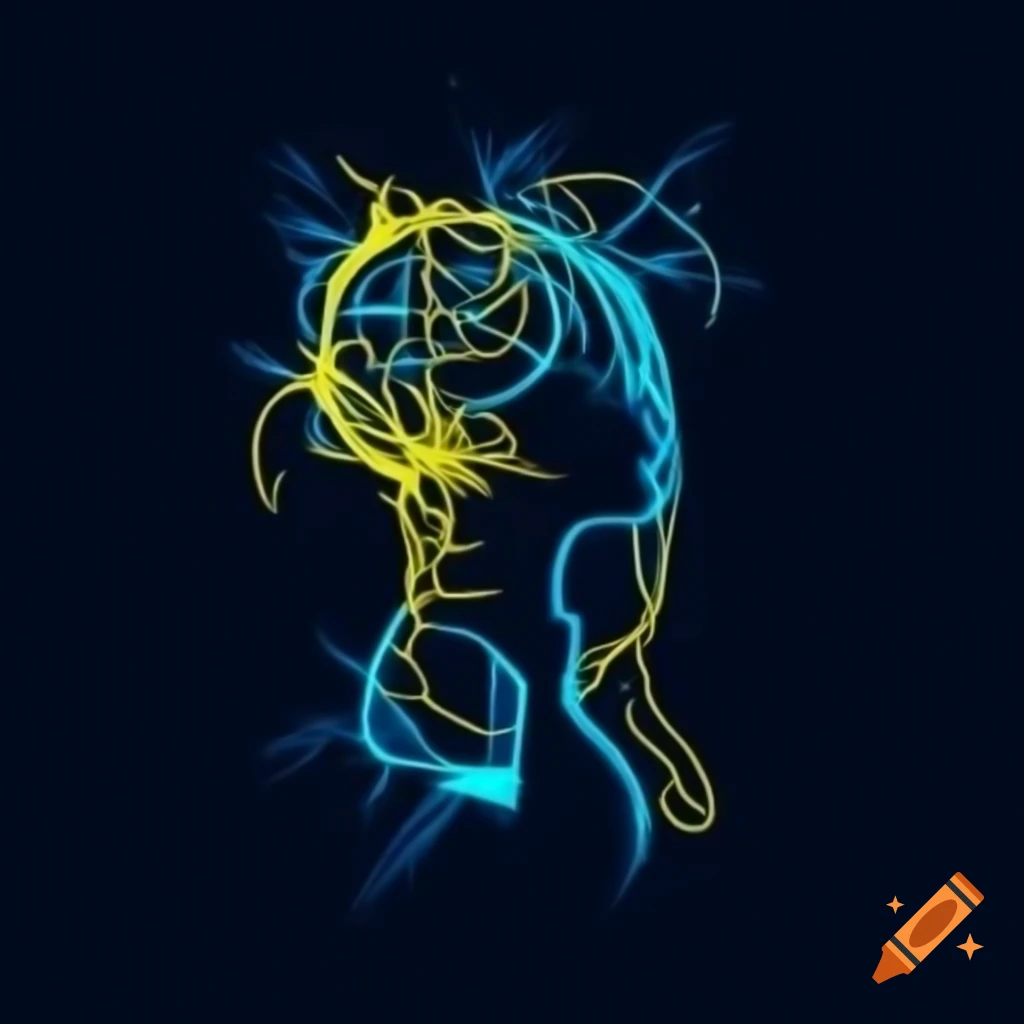 Minimalist abstract human head silhouette in deep blue on Craiyon