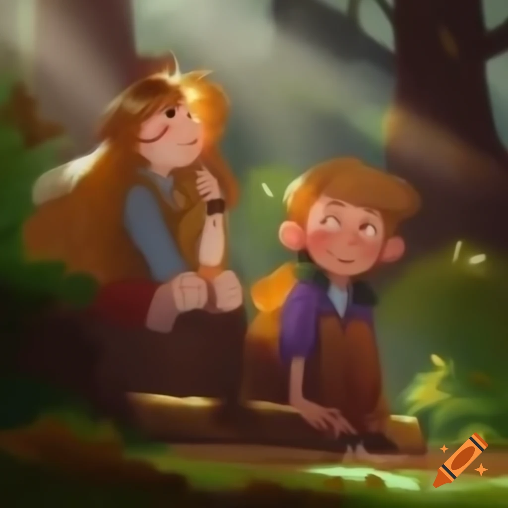 Drawing of Wenda and Simon from Sprunki on Craiyon