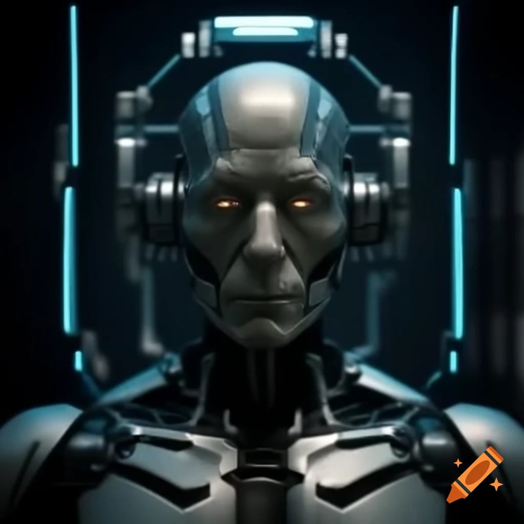 Cyberman from Doctor Who featuring cyber handles on head on Craiyon