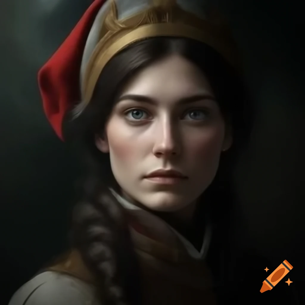 Realistic portrait of a woman in her mid-20s on Craiyon