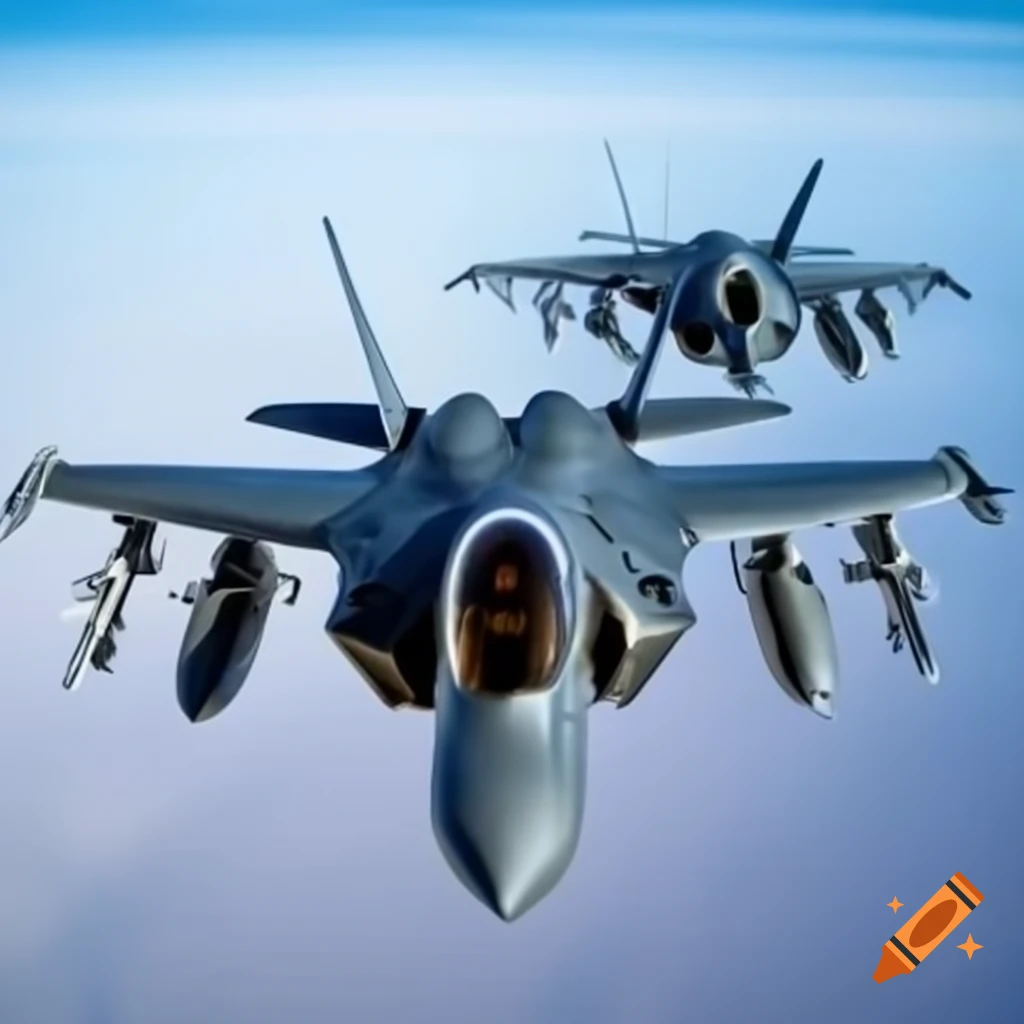 Fighter jet design combining elements of F-15, F-22, F-18, and F-35 on ...