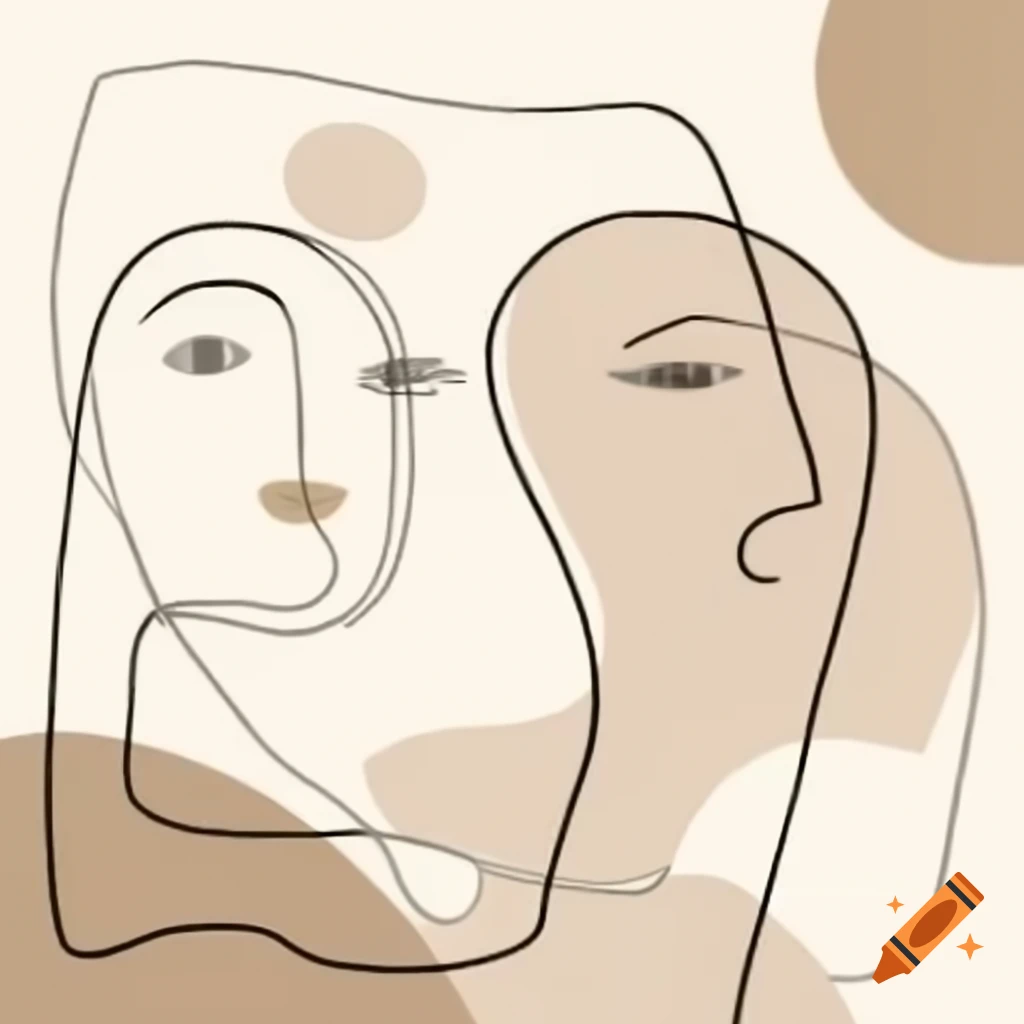 Minimalist abstract art in beige tones with geometric shapes on Craiyon