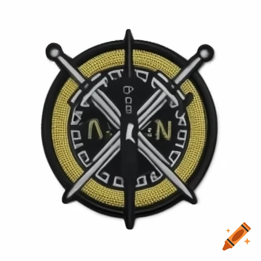 Military patch design for PMC "Northside" with dark theme and swords on ...