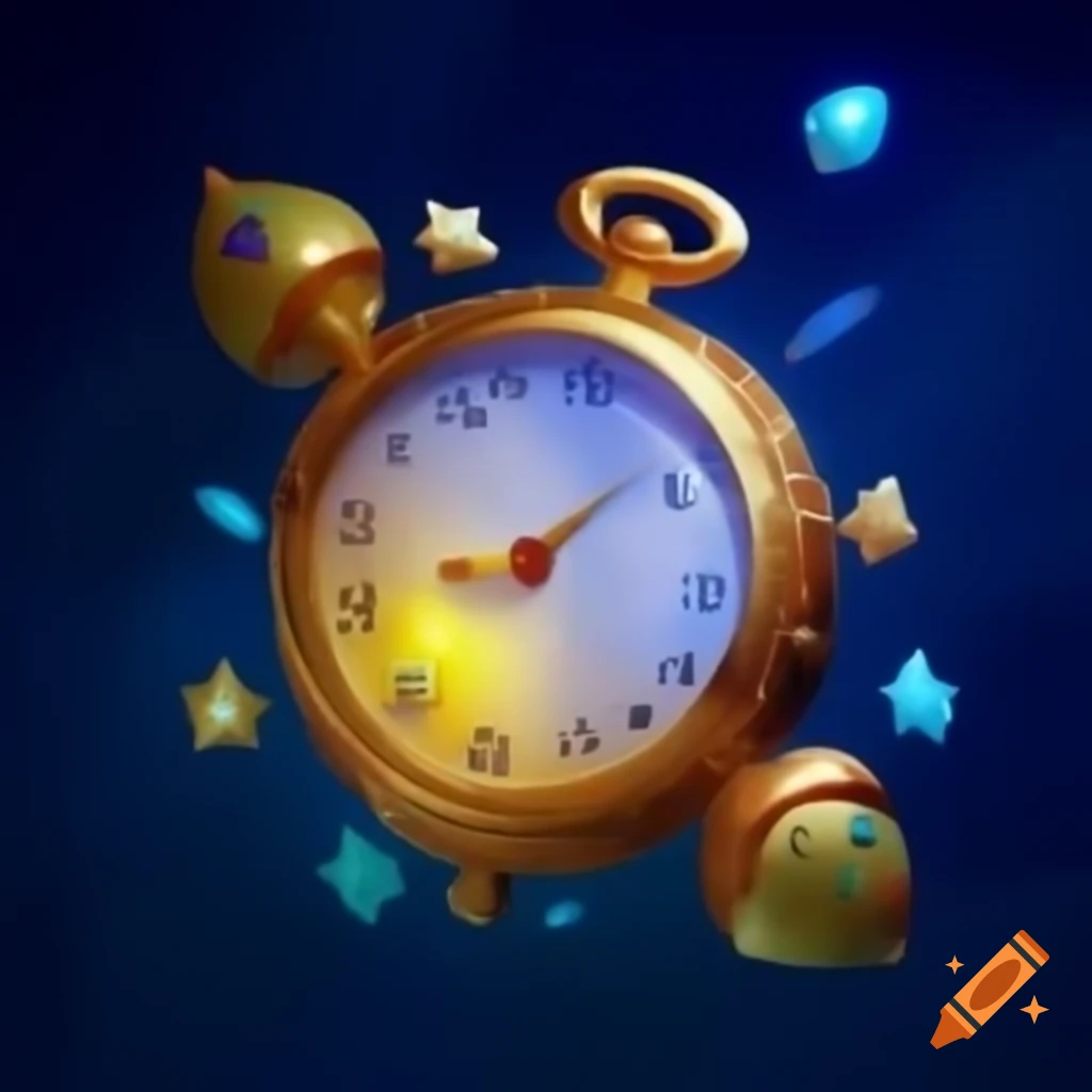 Magical timepiece with stardust, floating above wrist, cosmic lights ...