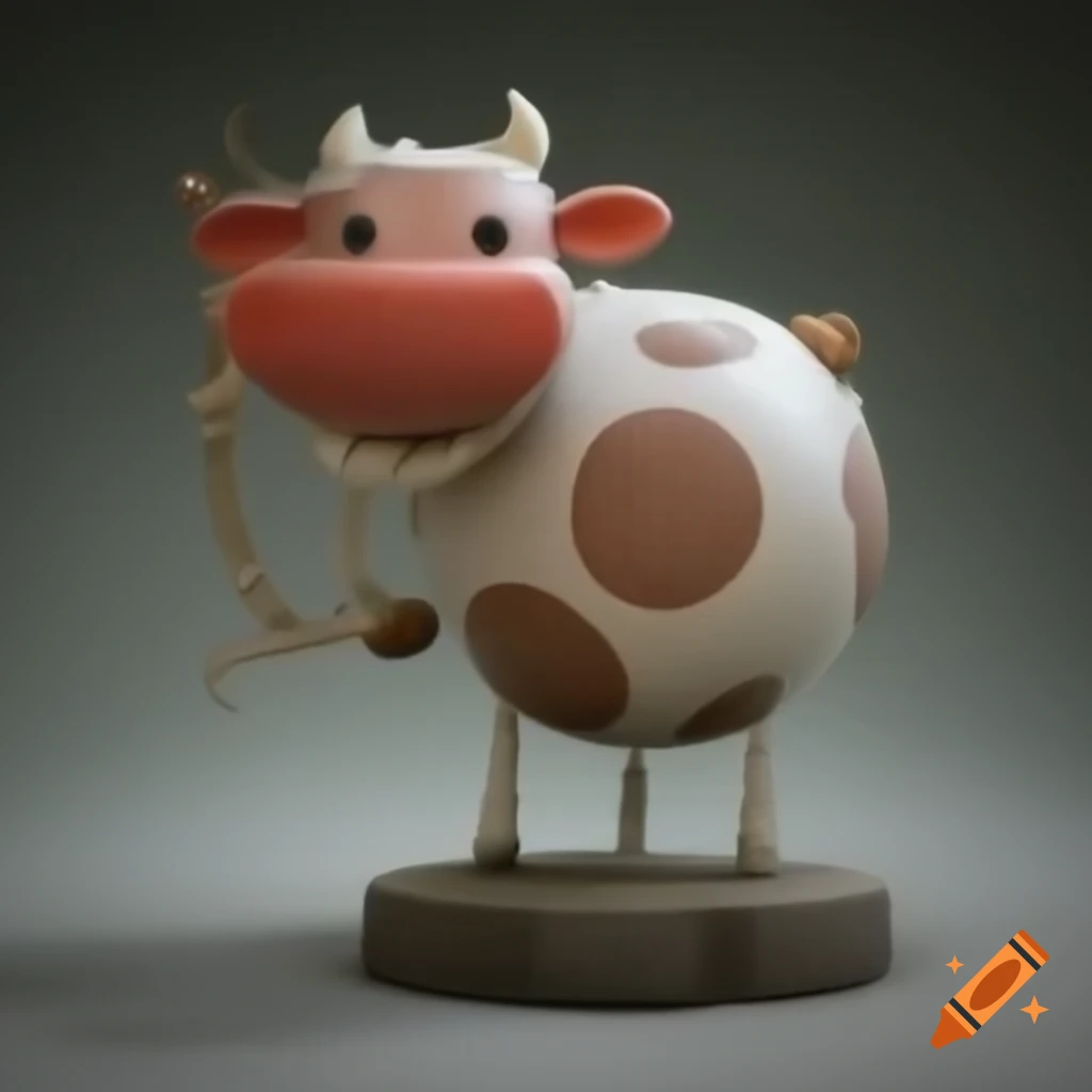 Spherical cow illustration, whimsical art style on Craiyon