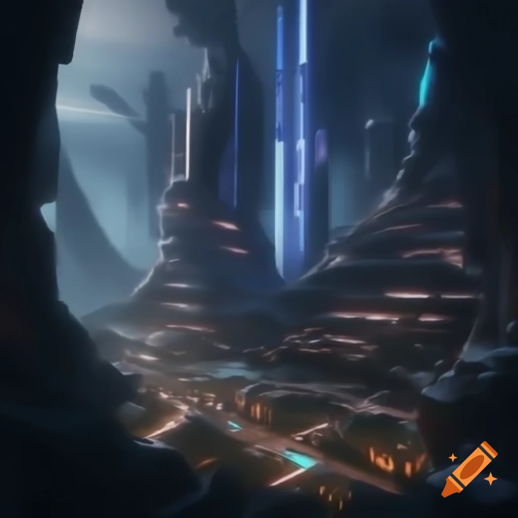 Futuristic city in Minecraft style inspired by Star Wars in cherry ...