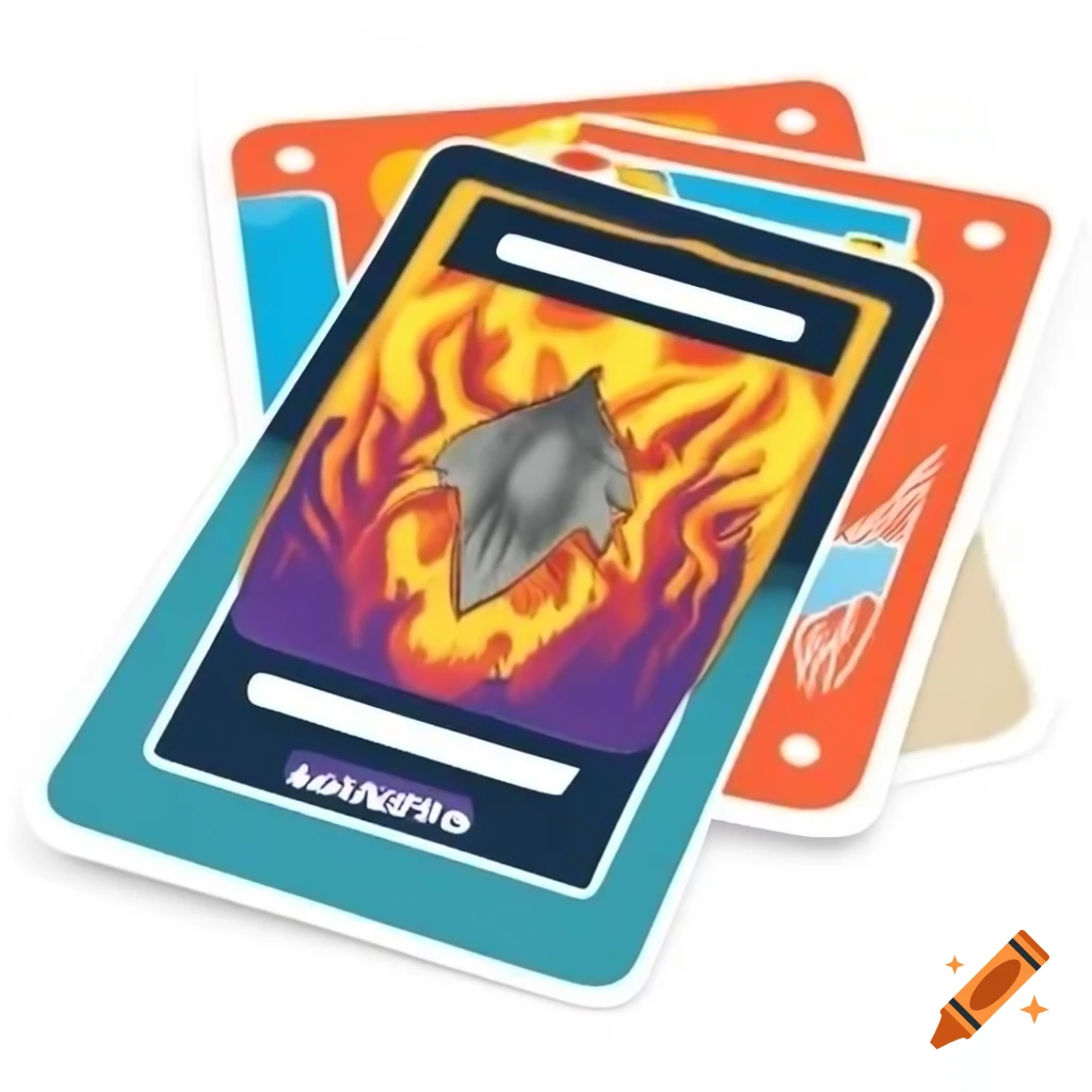 Card sleeve design for TCG 'Guardians of the Flame' on Craiyon