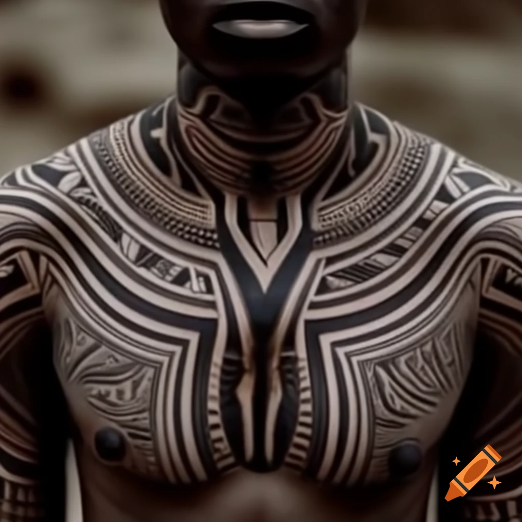 African Chest Tattoos