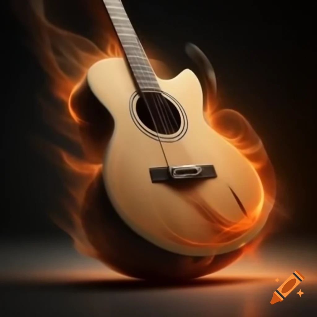 Illustration of vibrating guitar string transferring energy to acoustic ...