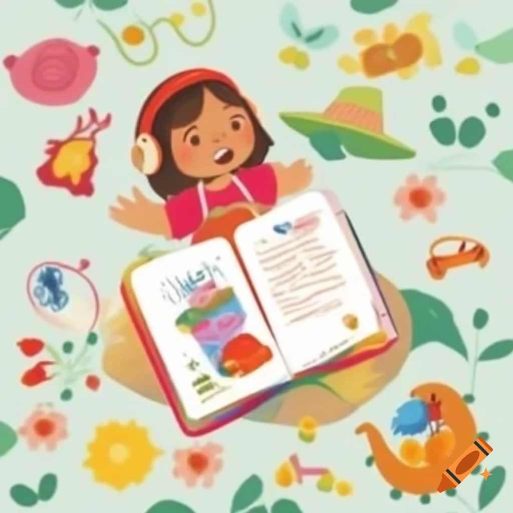 Summer vacation activity book cover design on Craiyon