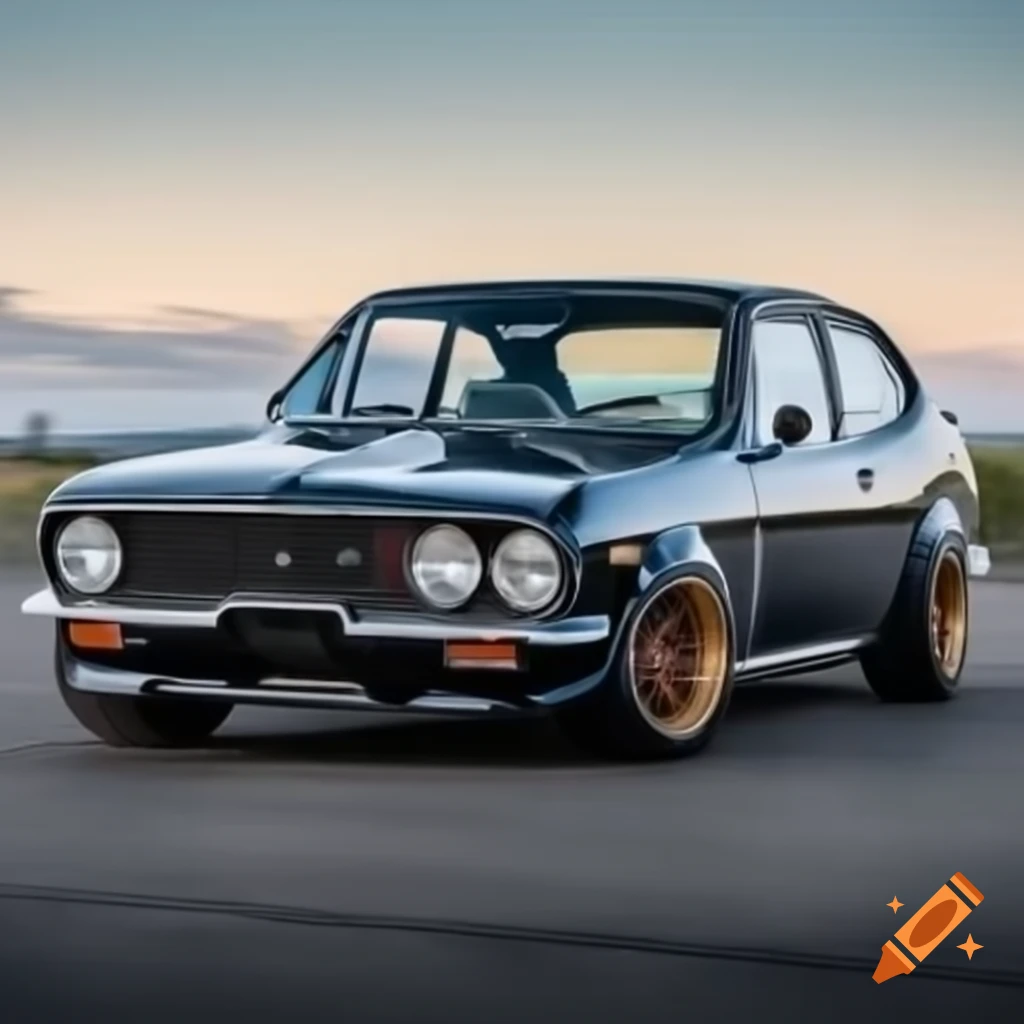 1970 Gremlin hatchback modified to fit GM X-body platform on Craiyon