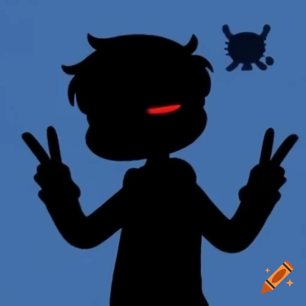 Minimalist silhouette of Snoo, the Reddit mascot, in darkness on Craiyon