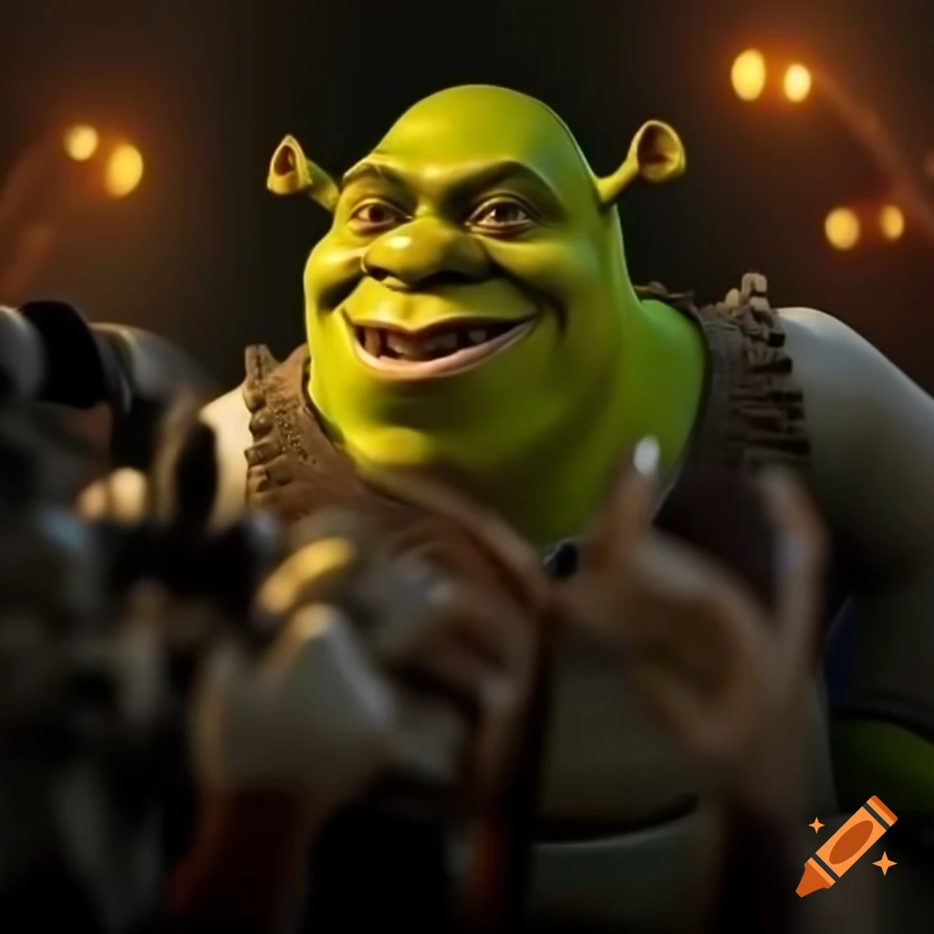 Shrek reimagined as a Bollywood actor with charming smile and muscular ...
