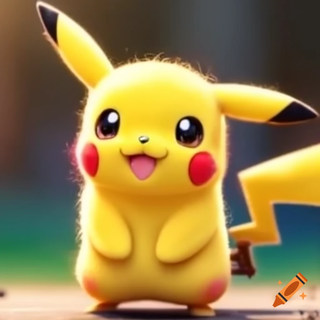 Pikachu with rosy cheeks surrounded by playful energy bolts on Craiyon