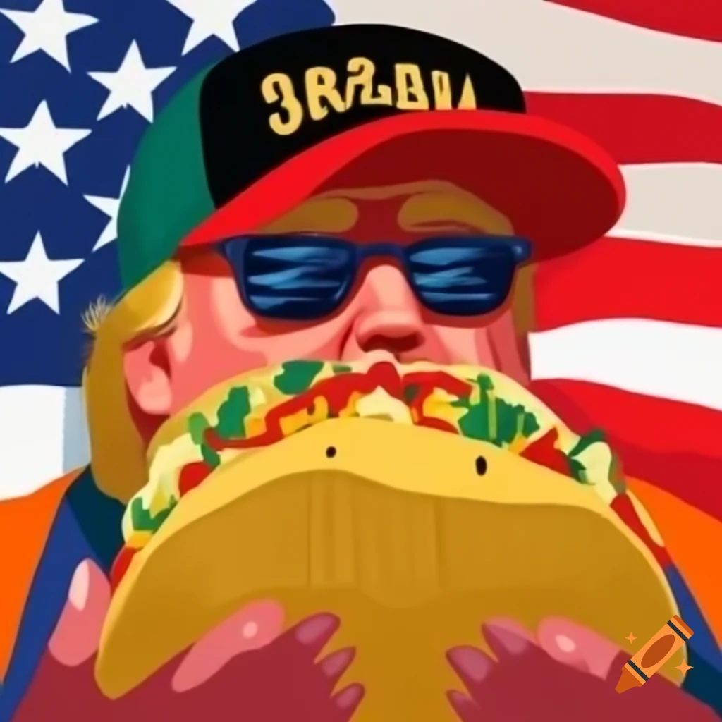 TACO Coin themed cryptocurrency promoting Make TACO Great Again on Craiyon