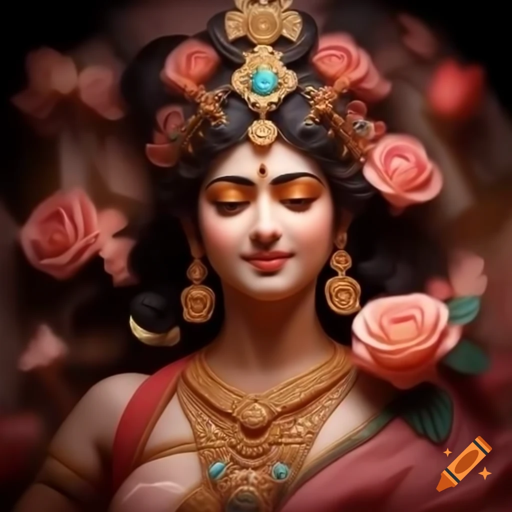 Ancient Gandhara portrait of Yakshini beauty in dynamic dance pose on ...