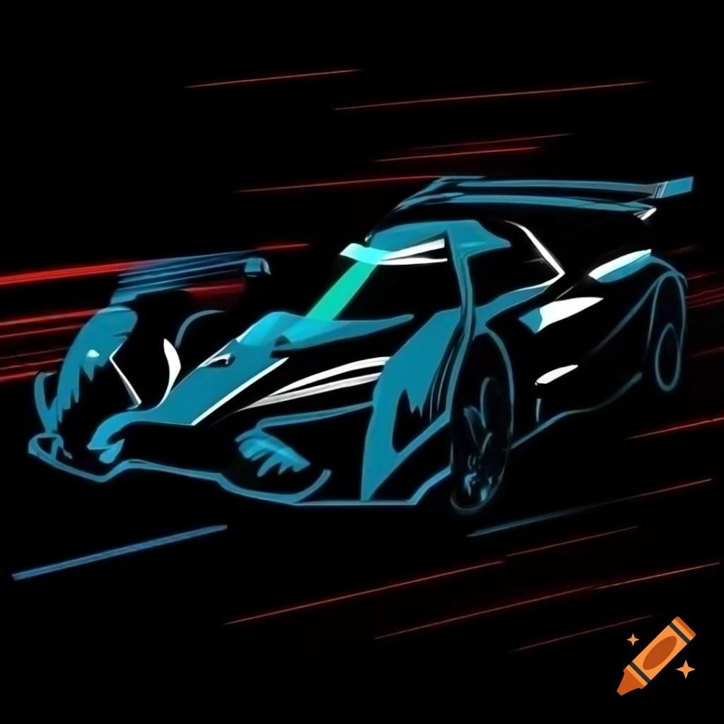 Vector graphic of an aggressive racing car embodying the apex predator ...