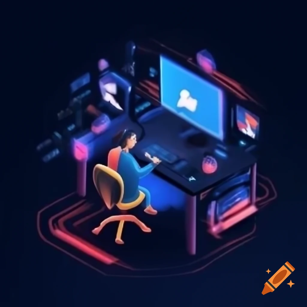 Tux penguin in anime style hacking a computer system on Craiyon