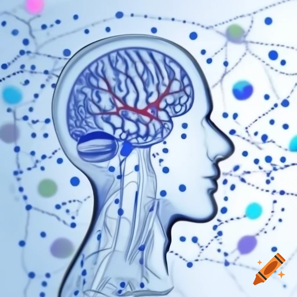 Illustration depicting the function of neurotrophic factors on Craiyon