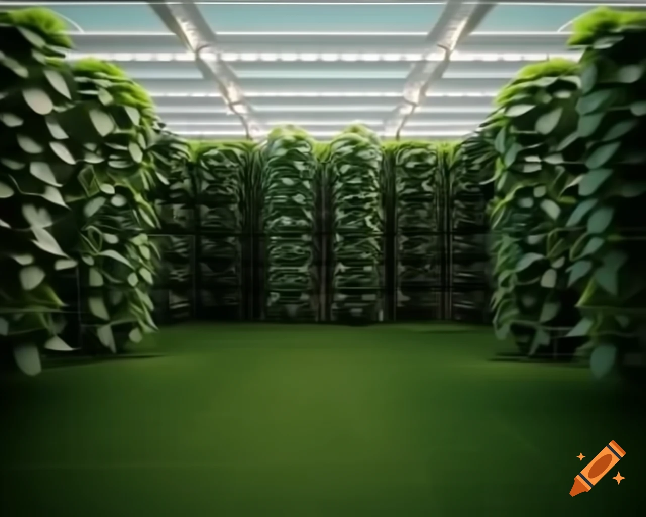 Luxurious and modern high-tech vertical farm in a minimalistic and ...